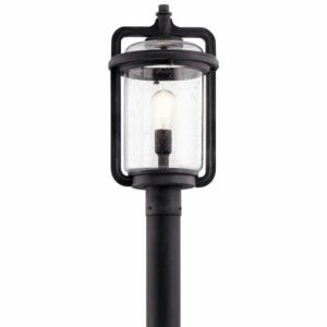 bailey street home 1 light outdoor post lantern with vintage industrial inspirations 19.75 inches tall by 10 inches wide vintage industrial outdoor post lantern 147-bel-2748982