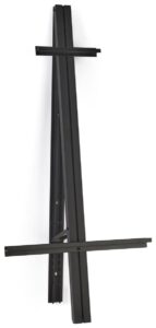 displays2go adjustable metal wall easel, holds up to 36" tall media, tilt feature - black (fdweaslgbk)