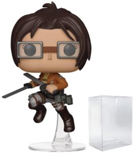 pop attack on titan hange zoe funko pop vinyl figure bundled with compatible pop box protector case multicolored 3.75 inches