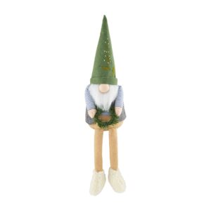 mud pie garden deluxe dangle gnome, 19" x 6", small