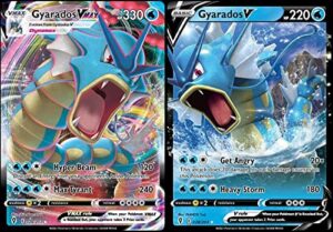 gyarados v & vmax card lot - evolving skies 028/203 & 029/203 - ultra rare 2 card set