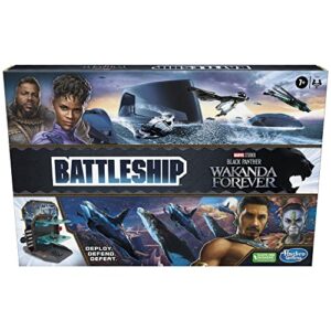 hasbro gaming battleship: marvel studios' black panther wakanda forever edition, 3d strategy game for ages 7+, 2-player board game