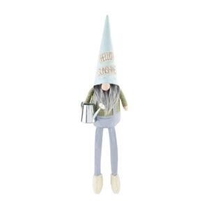 mud pie garden deluxe dangle gnome, 27" x 8", large