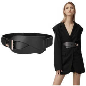 fioretto dress belts for women, wide black elastic belt, fashion cinch belt, leather ladies waist belts