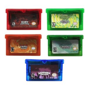 liminghua gameboy advance sp games emerald, ruby, sapphire, fire red, leaf green game card cartridge, for gbm / gba / sp / nds / ndsl (emerald version)