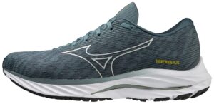 mizuno men's wave rider 26 | neutral running shoe | goblin blue/vaprous grey | us 10