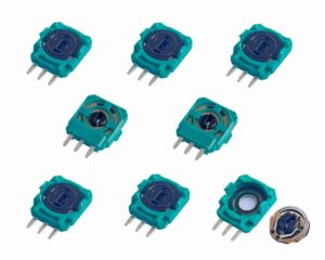 elecgear 8x alps 10k replacement potentiometer + 4x drift fix pcb for ps4, xbox, elite, switch pro wireless controllers, trim pot resistor thumbstick module sensor for alps analog joystick