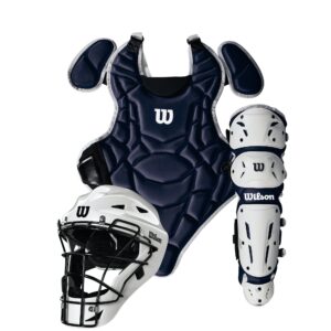 wilson ez gear 2.0 catcher’s gear kit - navy, large/x-large