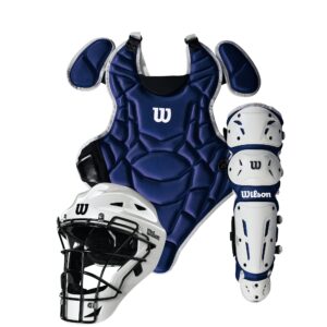 wilson ez gear 2.0 catcher's gear kit - royal, small/medium