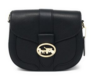 coach women's georgie shoulder bag (black)