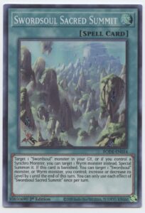 swordsoul sacred summit - bode-en054 - super rare - 1st edition