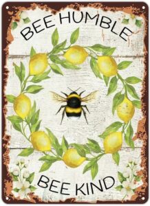 wzvzgz wall hanging plaque metal tin,bee humble bee kind,farmhouse sign country farm kitchen wall home garden decor art signs garage decoration 8x12inch,bartavernpubclub man cave wall decor