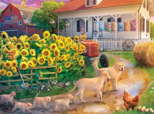 buffalo games - farm flower pups - 1000 piece jigsaw puzzle