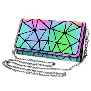 reflective crossbody clutch/luminous shoulder bag/holographic fashion evening handbag