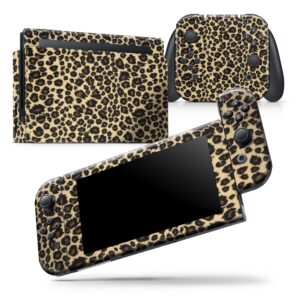 design skinz - compatible with nintendo switch oled console + joy-con - skin decal protective scratch-resistant removable vinyl wrap cover - small vector cheetah animal print