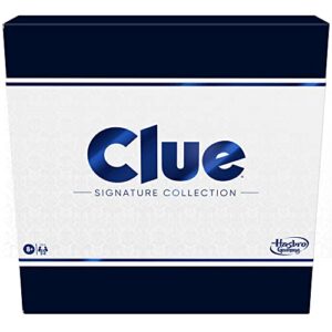 hasbro gaming clue board game signature collection, premium packaging and components, family games for kids and adults, mystery games for 2 to 6 players