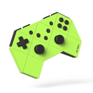 pb tails choc bluetooth gamepad for nintendo switch | portable wireless controller for android, raspberry pi, windows, steam | lightweight switch retro controller for kids & adults | neon green