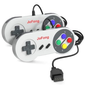 jofong retro classic controller, suitable for av 620, hd 621 hd 821 classic game consoles plug-and-play wired video gamepad-9 pin plug 2 packs