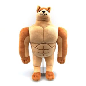 youtooz swole doge plushie, 12" buff doge plush, cute plush toys meme collection based on famous internet memes