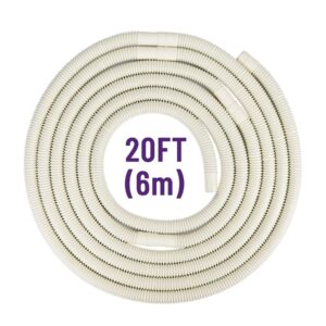 mxclimate air conditioner drain hose 20 ft for ductless mini split ac heat pump systems,uv resistant & flexible