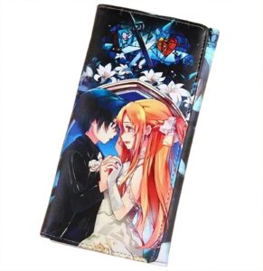 wanhongyue sword art online anime wallet zipper long clutch bag credit card holder purse with coin pocket 1