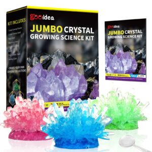 science kits for kids age 8-12, jumbo crystal growing kit, grow crystals within 24 hours, toys & gifts for kids ages 5 6 7 8 9 10 11 12, stem learning & education toys for 5+ boys & girls