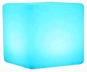 htz cube chair light rechargeable led stool waterproof with trol ma-gi-c color changing sidcolor,home garden party decoration/43cm/16.9inch (color : 35cm/13.7inch)