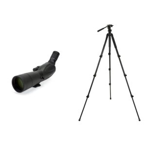 celestron trailseeker 65mm angled spotting scope bundle with celestron regal premium tripod