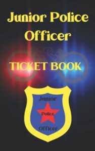 kids junior police officer ticket book | pretend aspiring police officers play ticket book for imaginary cops and robbers: pretend ticket book with ... police gear design is the perfect gift