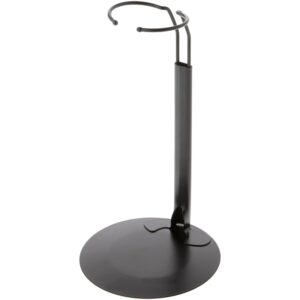 plymor dsp-70b black adjustable doll stand, fits 12, 13, 14, 15, 16, and 17 inch dolls or action figures, waist is 2.25 to 2.75 inches wide, 6 to 8 inches around