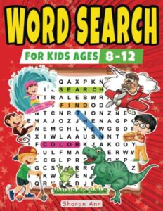 word search for kids ages 8-12: 100 word search puzzles, search and find then color the illustration