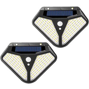 zhurgn solar lights outdoor motion sensor solar energy street lamp 3 lighting modes yard path home garden solar lights wall lights (color : 102led 2pcs)