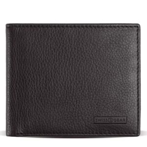 swissgear travel wallet, pebbled black, slim bi-fold