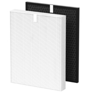 ap-1512hhs true hepa replacement filter compatible with coway airmega ap-1512hhs air cleaner purifier, 2 piece set hepa filter and carbon filter