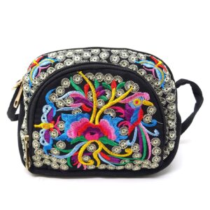 honbay yunnan ethnic style handmade embroidered crossbody bag mini canvas shoulder bag for women and girls