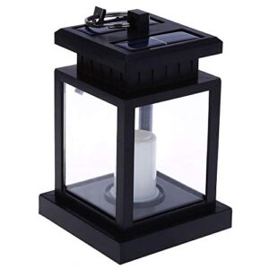 2pcs solar led outdoor flashing candle lantern outdoor light home garden decoration light warm flame flashing tea light