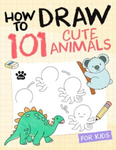 how to draw animals for kids: simple and easy drawing book to learn how to draw dog cat lion elephant dolphine and more step by step for kids