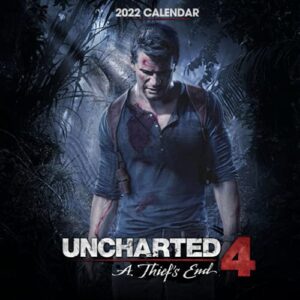 uncharted 4 a thief's end calendar 2022-2023: uncharted 4 a thief's end calendar 2022 - official games calendar 2022 18 months- planner gifts boys ... 17''x11''(kalendar calendario calendrier).