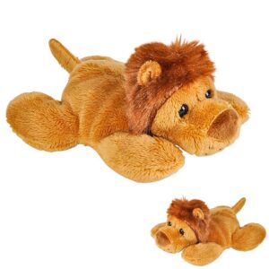 the dreidel company lion plush mighty mights, 3.5" inch plush stuffed, super soft and cuddly animal toys, classroom decorations, boys and girls (lion)