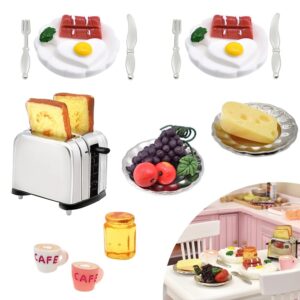 iland miniature dollhouse accessories of dollhouse kitchen, miniature food (lover breakfast 16pcs a)