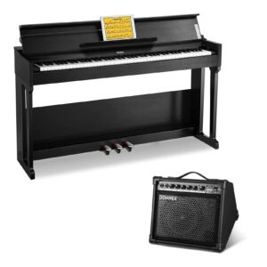 donner ddp-90 digital piano 88 key weighted + donner dka-20 keyboard amplifier