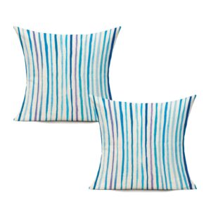 all smiles outdoor red green stripe throw pillow covers spring decorative striped cushion cover for patio bench garden porch home décor pillowcases 18x18 inch set of 2