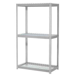 global industrial expandable starter rack 96x36x84 3 level wire deck 800 lb. cap per deck gry