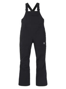 burton women's avalon 2l stretch bib pants (short), true black, m