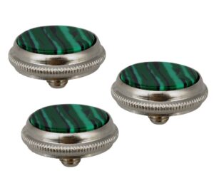 jiayouy silver green texture inlay trumpet finger buttons for trumpet accessory replacement 3 pcs