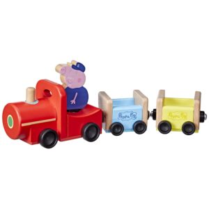 peppa pig toys wooden toy train made from responsibly sourced wood, wooden toys for 2 year old girls and boys and up (amazon exclusive)