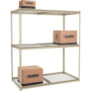 global industrial high capacity starter rack 72x48x963 levels wire deck 1000lb per shelf tan