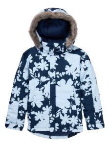 burton girls' standard bennett jacket, ballad blue camellia, x-large