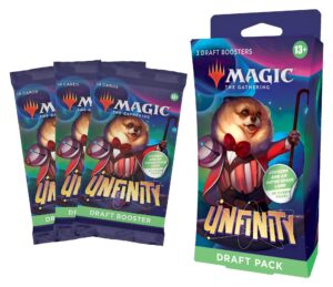 magic: the gathering unfinity 3-booster draft pack | 42 magic cards