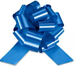 5 pack of 5 1/2" blue pull bows with tails